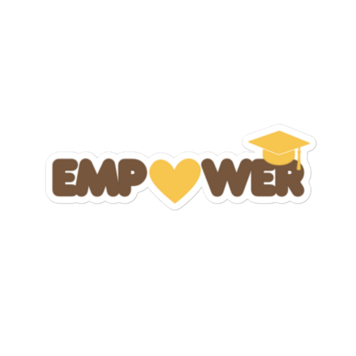 "Empower" Bubble Sticker Brown – Renaissance 21